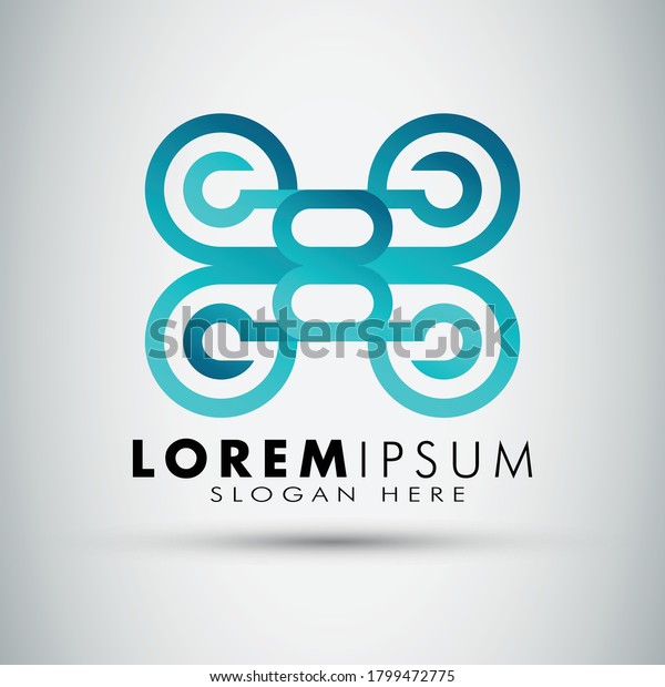Drone Fpv Logo Design Template Stock Vector (Royalty Free) 1799472775 ...