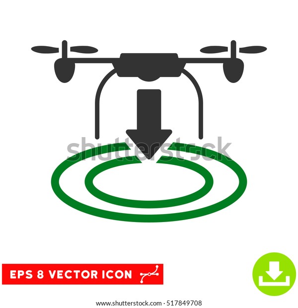 Drone Landing Eps Vector Pictogram Illustration Stock Vector (Royalty ...