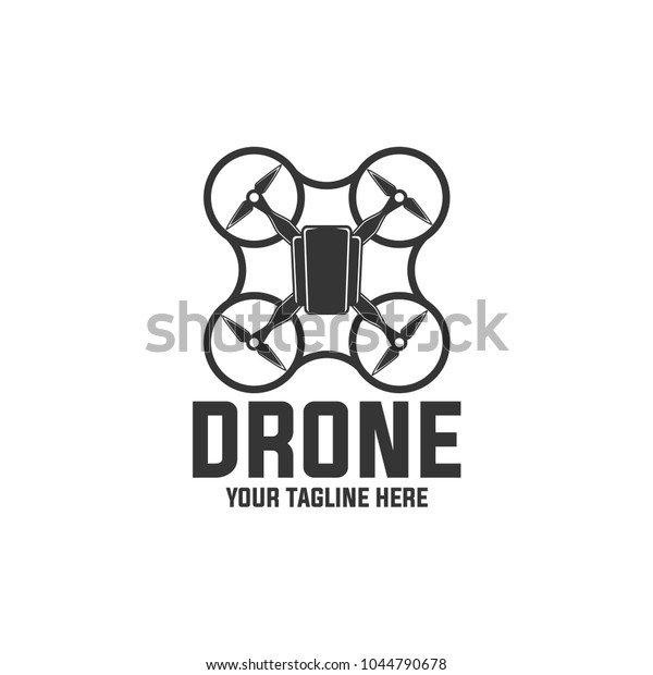 Drone Quadcopter Logo Template Isolated On Stock Vector (Royalty Free ...