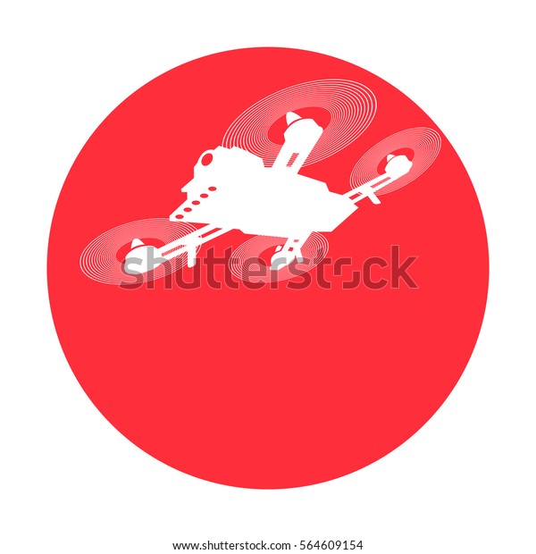 Drone Racing Logo Red White Isolated Stock Vector (Royalty Free ...