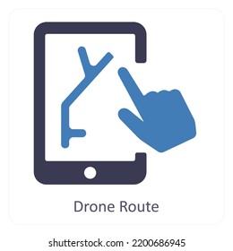 Drone Route Route Icon Concept Stock Vector (Royalty Free) 2200686945 ...