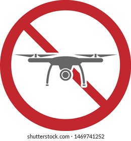Drones Not Allowed Drone Prohibition Sign Stock Vector (Royalty Free ...