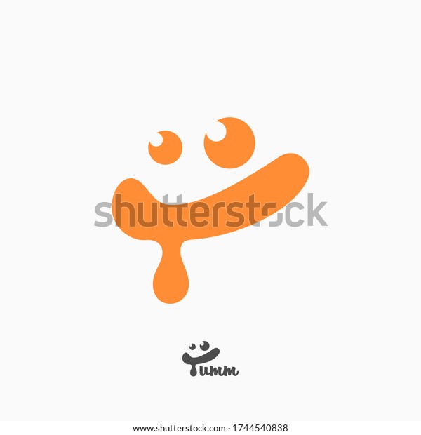 Drooling Illustration Yummy Logo Vector Stock Vector (Royalty Free ...