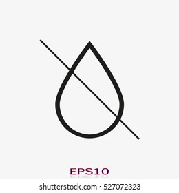 Drop Ban Vector Icon Eps10 Stock Vector (Royalty Free) 527072323 ...