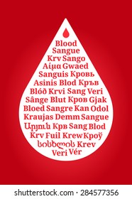 Isolated Drop Blood Text On White Stock Vector (Royalty Free) 252440011