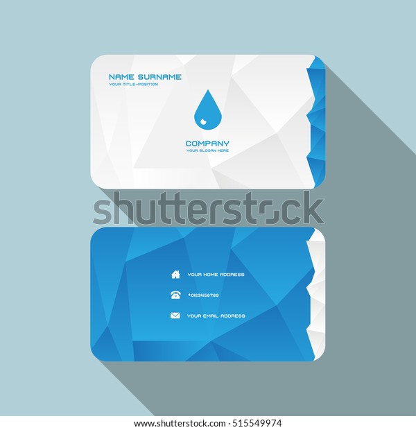 Drop Business Card Template Stock Vector (Royalty Free) 515549974 ...