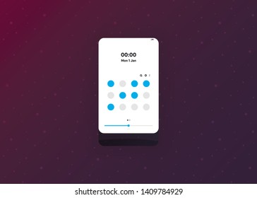 Modern Smartphone Dial Keypad Screen Isolated: ภาพประกอบสต็อก ...