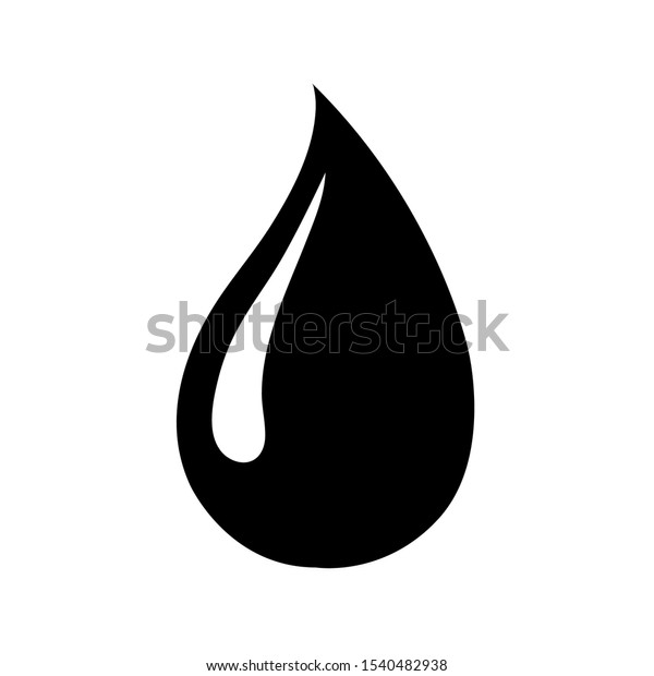 Drop Icon Logo Isolated On White Stok Vektör (Telifsiz) 1540482938