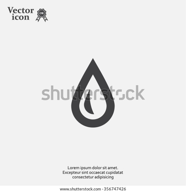 Drop Icon Vector Illustration Flat Design Stock Vector (Royalty Free ...