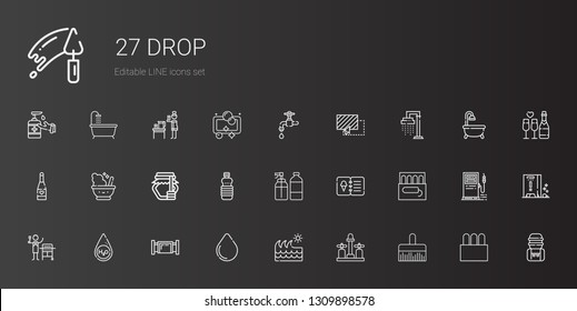Drop Icons Set Collection Drop Paint Stock Vector (Royalty Free ...