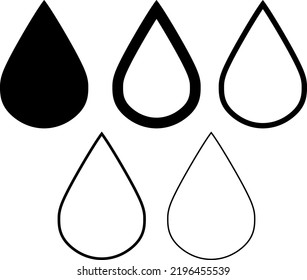 Drop Line Drawing Illustration Set Vector Stock Vector (Royalty Free ...