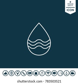 Drop Line Icon Waves Stock Vector (Royalty Free) 736127962 | Shutterstock