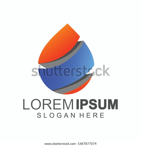 Drop Logo Abstract Icon Color Stock Vector (Royalty Free) 1687877074 ...