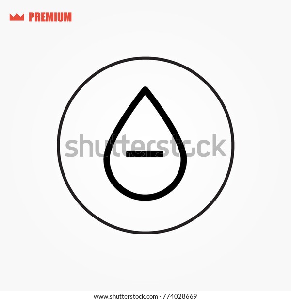 Drop Negative Blood Icon Stock Vector (Royalty Free) 774028669 ...