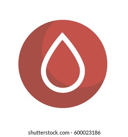 Drop Outline Style On Red Background Stock Vector (Royalty Free ...