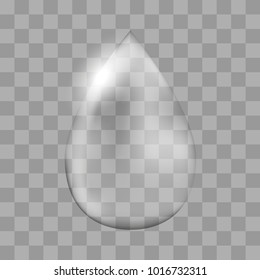 Drop Realistic On Transparent Background Stock Vector (Royalty Free ...