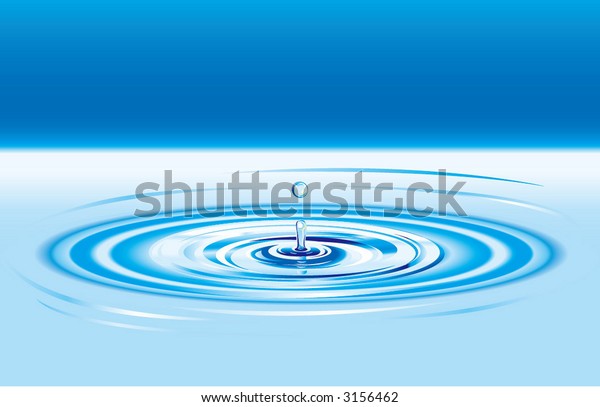 Drop Ripples Water Stock Vector (Royalty Free) 3156462