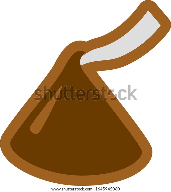 Drop Shaped Chocolate Label Color Icon Stock Vector (Royalty Free ...