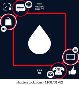 Drop Symbol Icon Stock Vector (Royalty Free) 1108731782 | Shutterstock