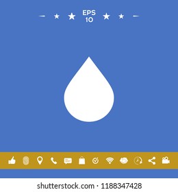 Drop Symbol Icon Stock Vector (Royalty Free) 1188347428 | Shutterstock