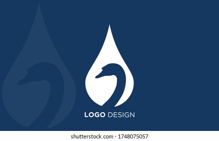 Drop Water Bird Logo Template Stock Vector (Royalty Free) 1748075057 ...