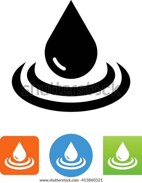 Drop Water Ripple Icon Stock Vector (Royalty Free) 413860321 | Shutterstock