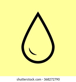 Drop Water Sign Vector Black Icon Stock Vector (Royalty Free ...