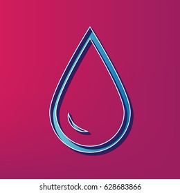 Drop Water Sign Vector Blue 3d Stock Vector (Royalty Free) 628683866 ...