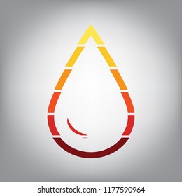Drop Water Sign Vector Horizontally Sliced Stock Vector (Royalty Free ...