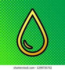 Drop Water Sign Vector Pop Art Stock Vector (Royalty Free) 1298735752 ...