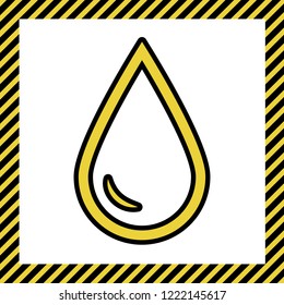 Drop Water Sign Vector Warm Yellow Stock Vector (Royalty Free ...