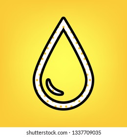 Drop Water Sign Vector Yellow Polka Stock Vector (Royalty Free ...