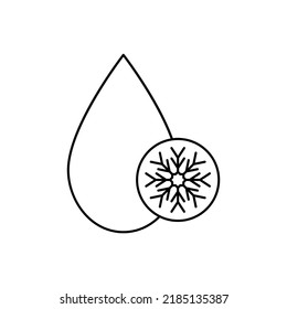 Drop Water Snowflake Winter Icon Vector Stock Vector (Royalty Free ...