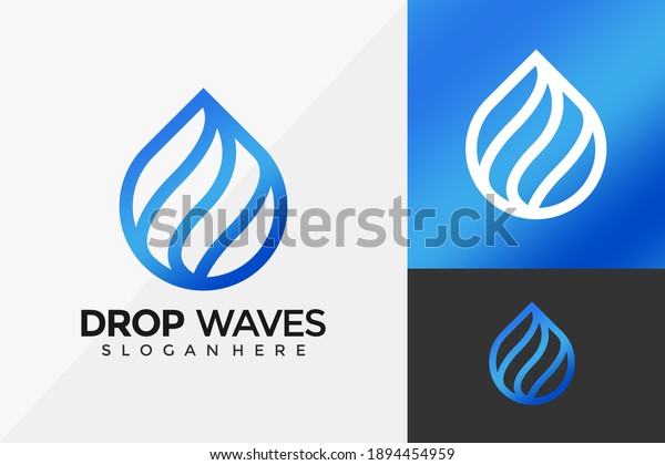 Drop Wave Logo Design Modern Logo Stock Vector (Royalty Free ...