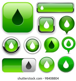 Droplet Green Design Elements Website App Stock Vector (Royalty Free ...