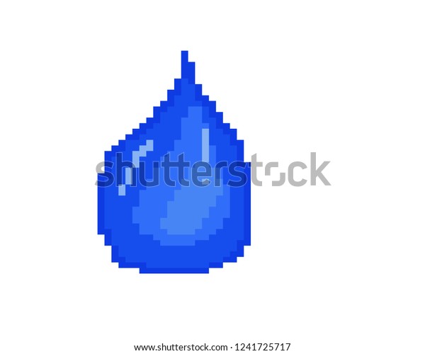 Droplet Water Pixel Stock Vector (Royalty Free) 1241725717 | Shutterstock