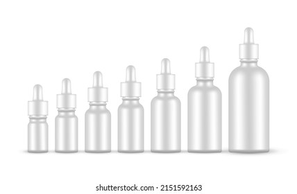 Dropper Bottles Set Various Sizes Isolated Stock Vector (Royalty Free ...