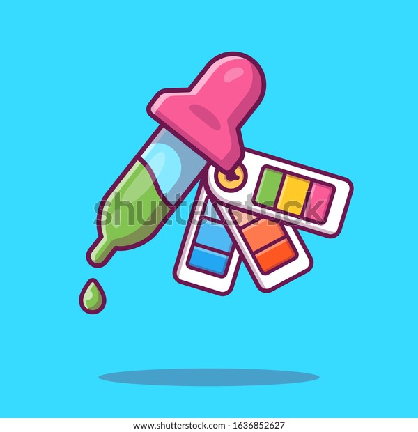 Dropper Color Palette Vector Icon Illustration Stock Vector (Royalty ...
