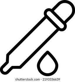 Dropper Icon Outline Style Science Sign Stock Vector (Royalty Free ...