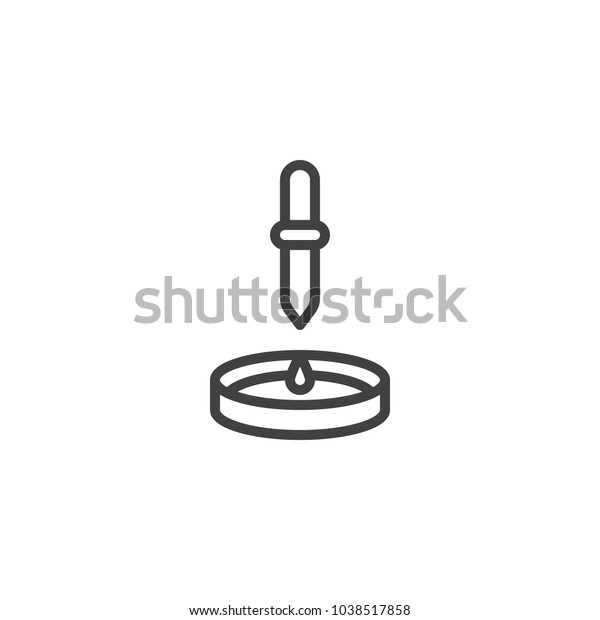 Dropper Laboratory Equipment Outline Icon Linear Stock Vector (Royalty ...