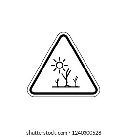 Drought Disaster Warning Icon Vector Template Stock Vector (Royalty ...