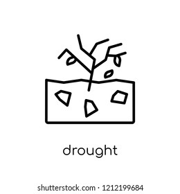 Drought Icon Collection Editable Outline Stroke Stock Vector (Royalty ...