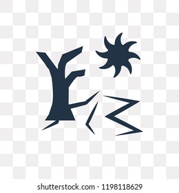 Drought Vector Icon Isolated On Transparent Stock Vector (Royalty Free ...