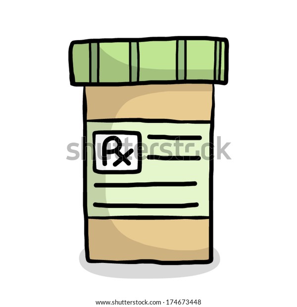 Drug Bottle Cartoon Vector Illustration Isolated Stock Vector (Royalty ...