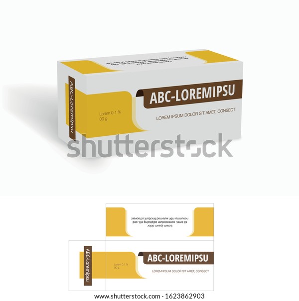 Drug Box Packaging Die Cut Template Stock Vector (Royalty Free) 1623862903