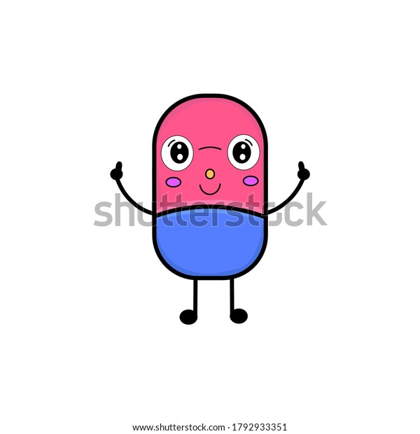 Drug Capsule Vector Illustration Flat Cartoon Stock Vector (Royalty ...