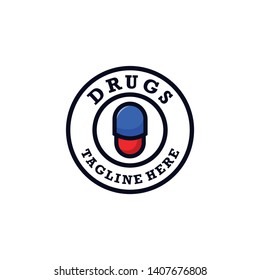 Drug Logo Design Vector Template Stock Vector (Royalty Free) 1407676808 ...