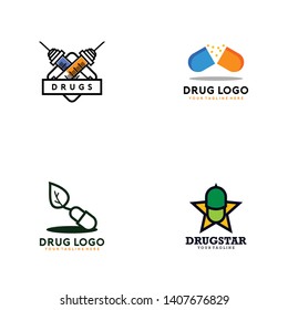 Drug Logo Design Vector Template 스톡 벡터(로열티 프리) 1407676829 | Shutterstock