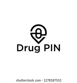 Drug Pin Logo Vector Stock Vector (Royalty Free) 1278187552 | Shutterstock