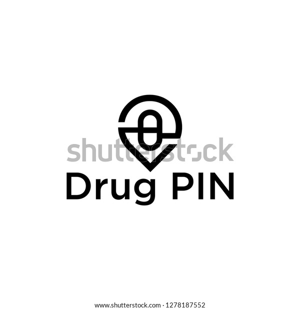 Drug Pin Logo Vector Stock Vector (Royalty Free) 1278187552 | Shutterstock